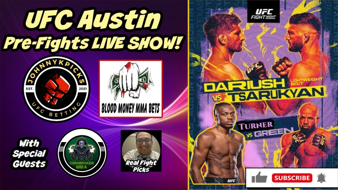 UFC AUSTIN | PRE-FIGHTS LIVE SHOW w/ co-host Blood Money MMA Bets ...