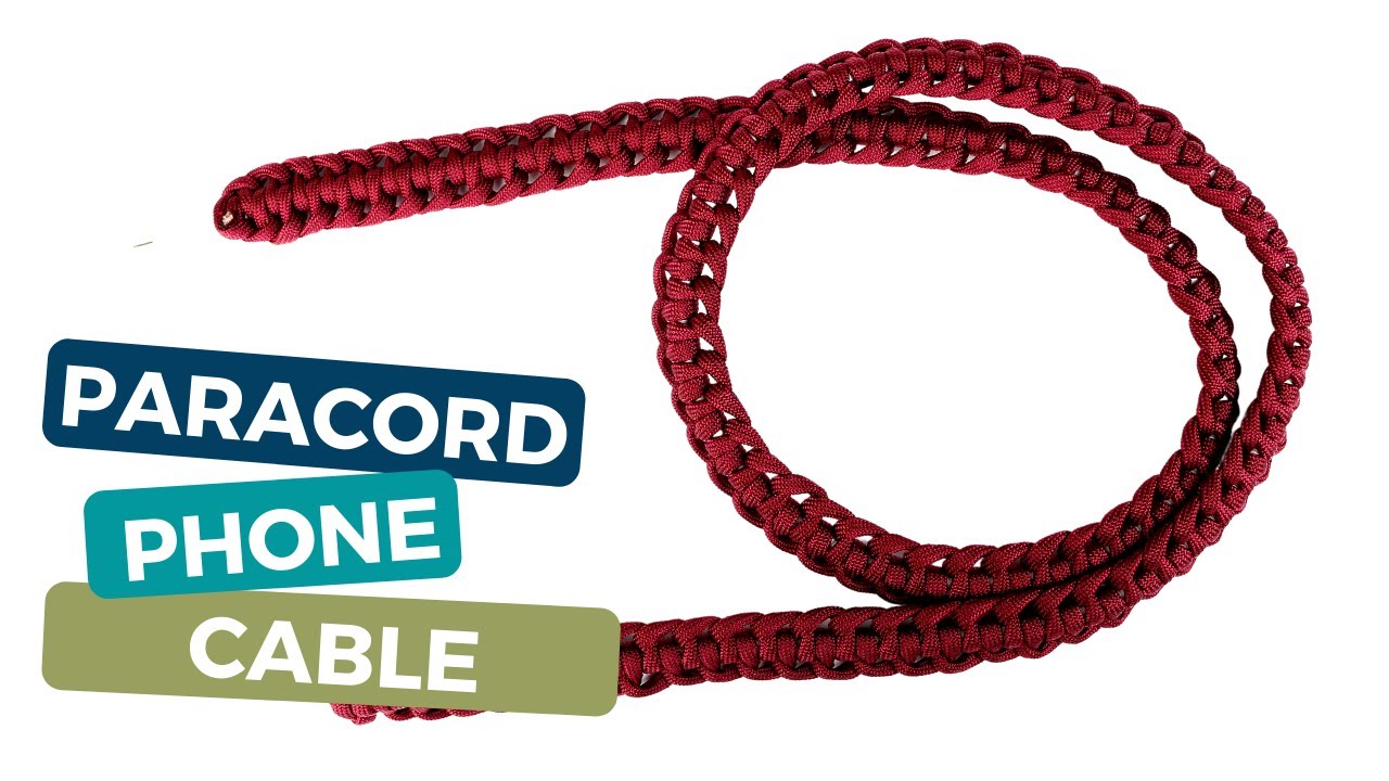 HOW TO MAKE A PARACORD PHONE CABLE TUTORIAL // Single genoese paracord ...