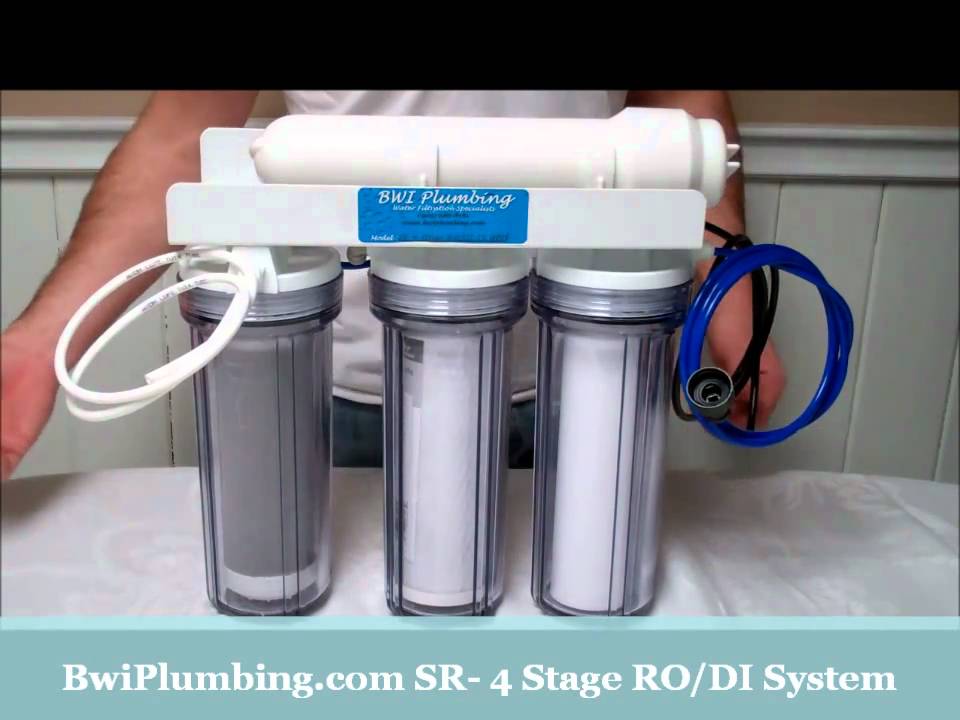 Bwi Plumbing 4 Stage 75 Gpd Aquarium RO/DI Filter System - YouTube