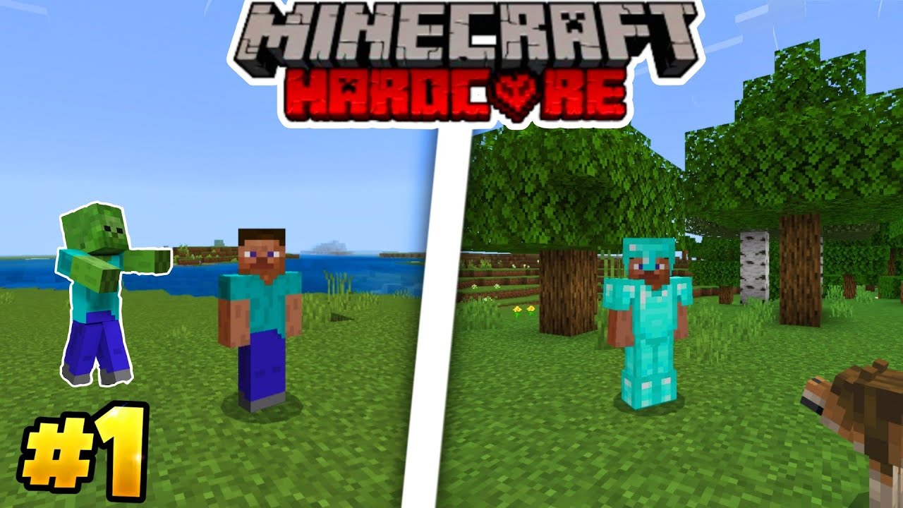 MINECRAFT HARDCORE PART 1 🤩 #minecraft - YouTube