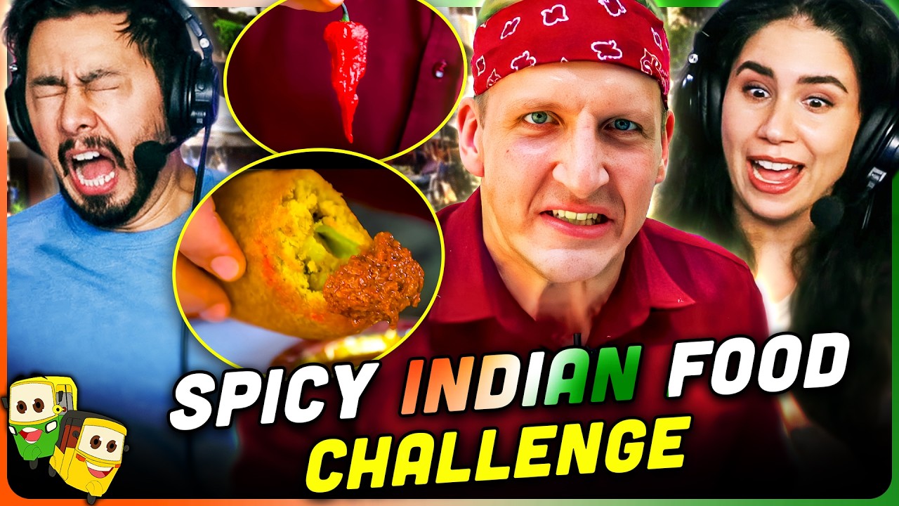 SPICY INDIAN STREET FOOD CHALLENGE IN DELHI Reaction! | Best Ever Food ...