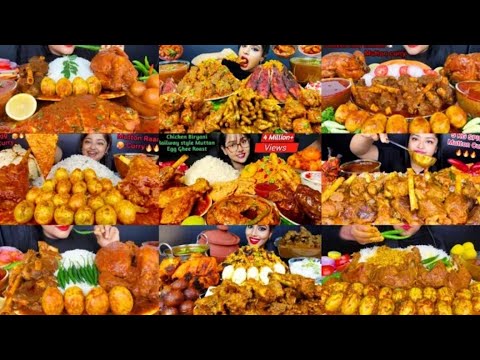 THE BEST OF INDIAN FOOD MUKBANG COMPILATION 💯 DELICIOUS SATISFYING ASMR ...