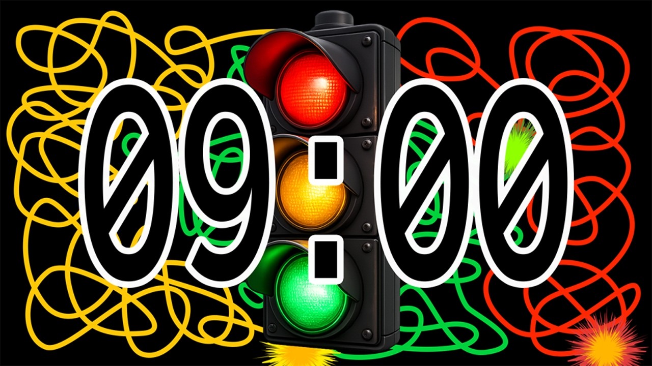 9 Minute Traffic Light Countdown Timer - YouTube