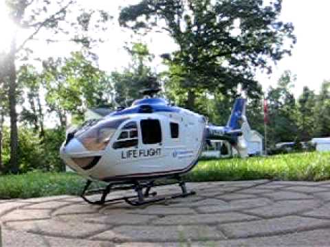 trex 450 in EC135, Umass Life flight Take off and landing - YouTube