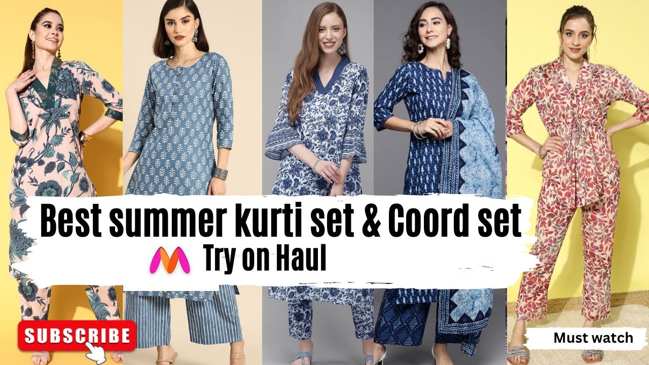 Myntra Kurta Sets and Co-ord set Haul | Myntra Try on Haul | Summer ...