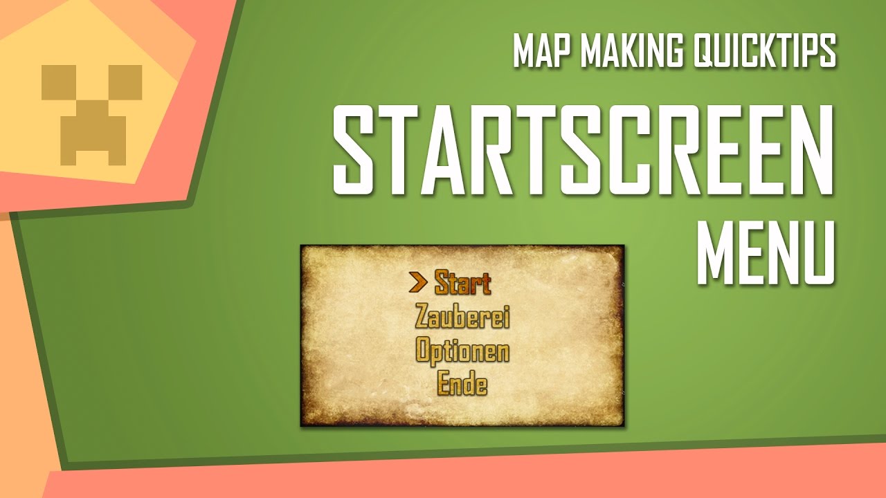 Scrollbares Hauptmenü / Startscreen [Minecraft Map Making Quicktip ...