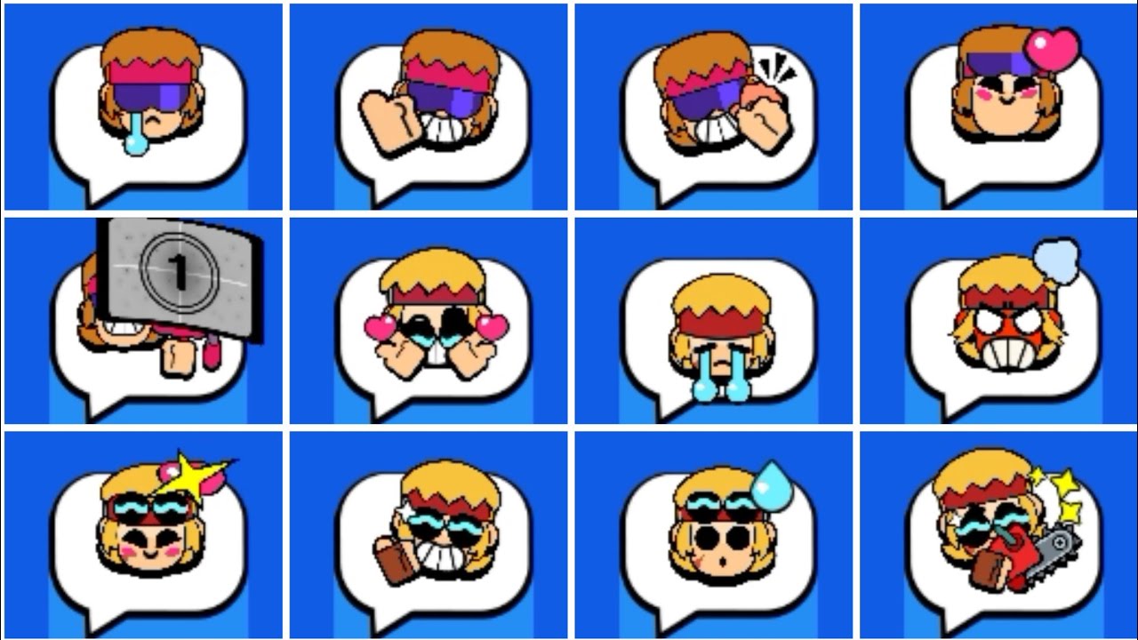 BUSTER'S All Animated Pins + Winning and Losing animation - Brawl stars ...