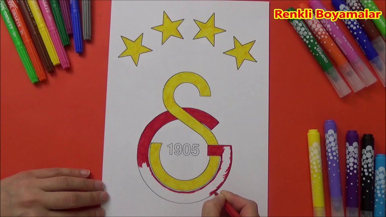 Galatasaray 4 Yıldız Logo - Boyama Sayfası - YouTube