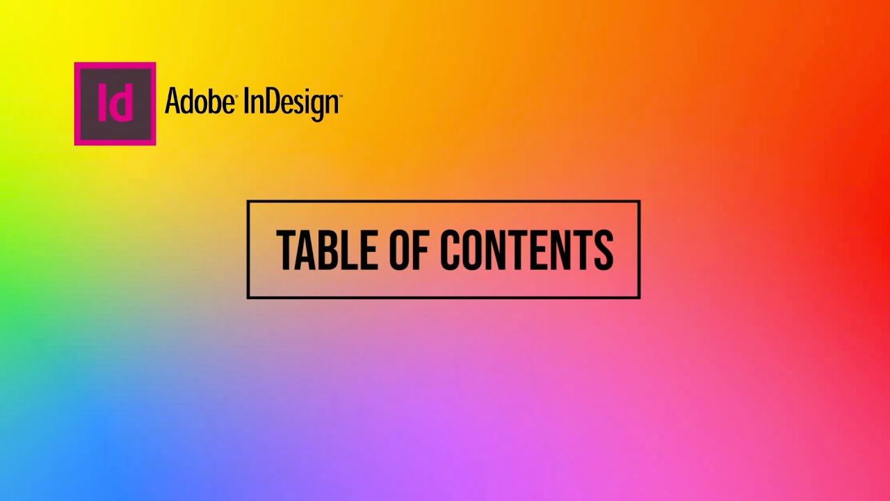 Cách làm table of contents tự động trong Indesign - YouTube