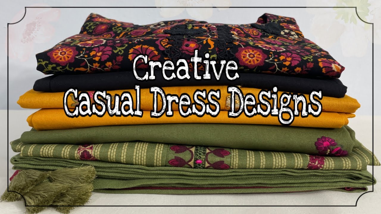 Creative Casual Dress Designs | How to Stitch khader Suits for Winter ...