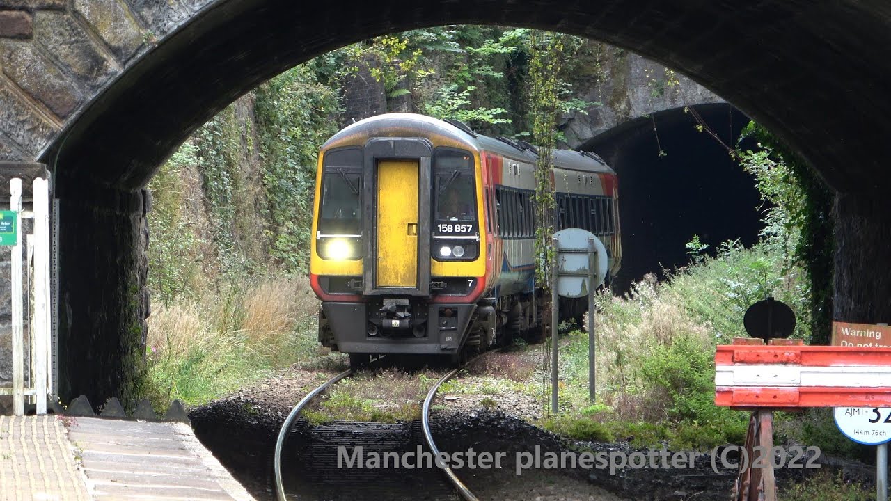 (4K) East Midlands Trains Class 158857 Arriving at Matlock and At Derby ...