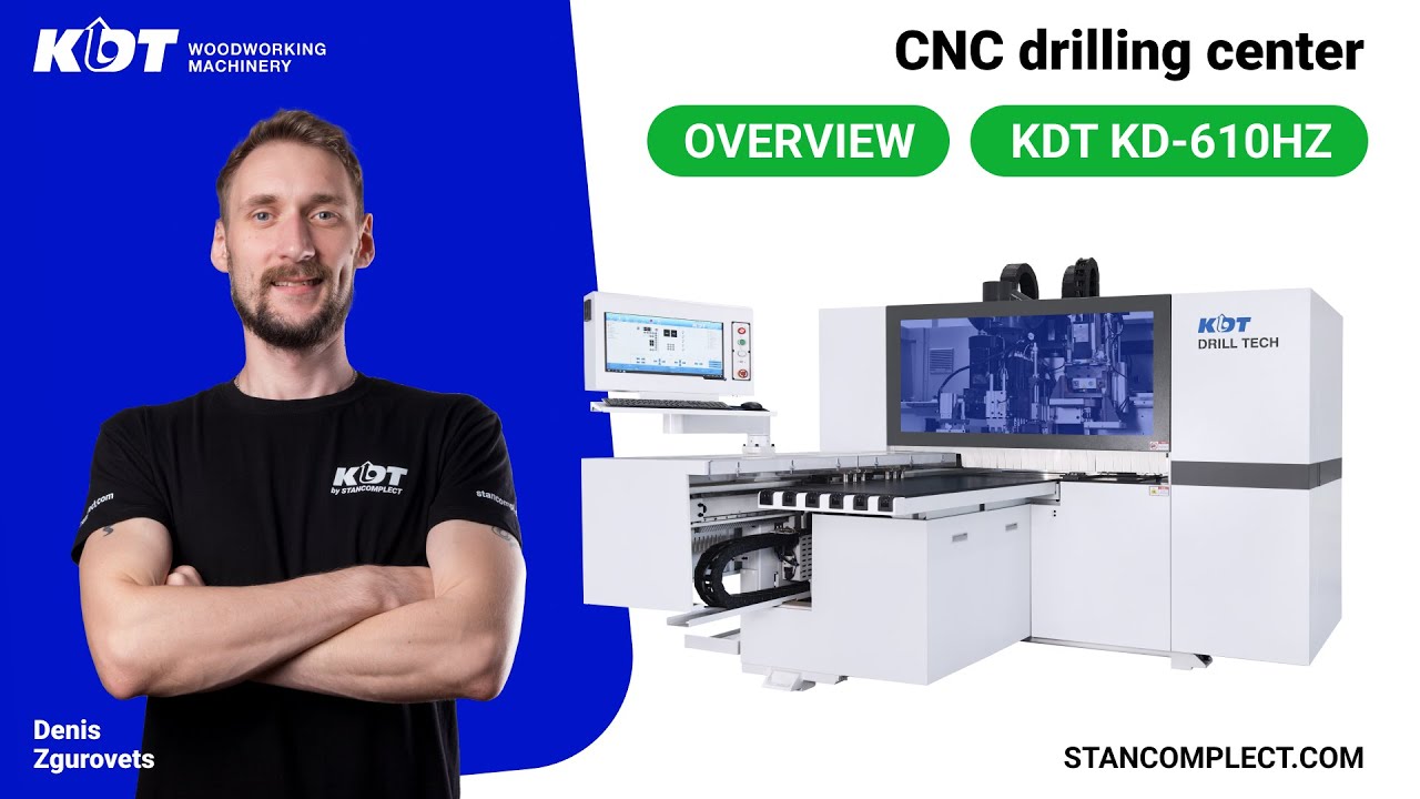 KDT KD-610HZ CNC drilling center with tool change - YouTube