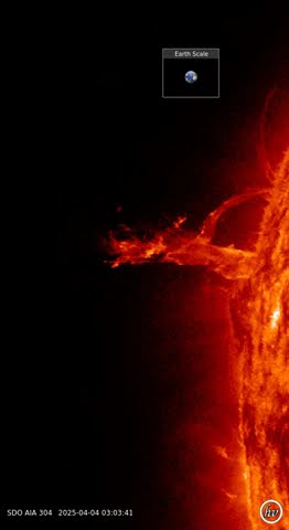 Another plasma eruption this time from East side of the Sun - 4.4.25 ...