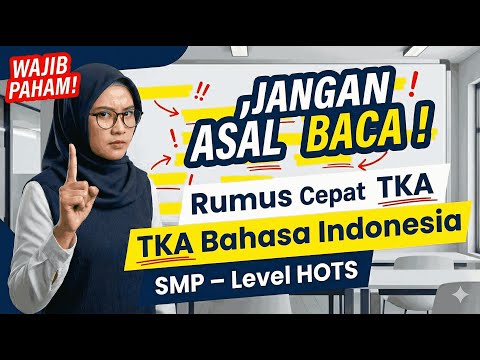 JANGAN ASAL BACA! Rumus Cepat Mengerjakan TKA Bahasa Indonesia Tingkat SMP Level HOTS