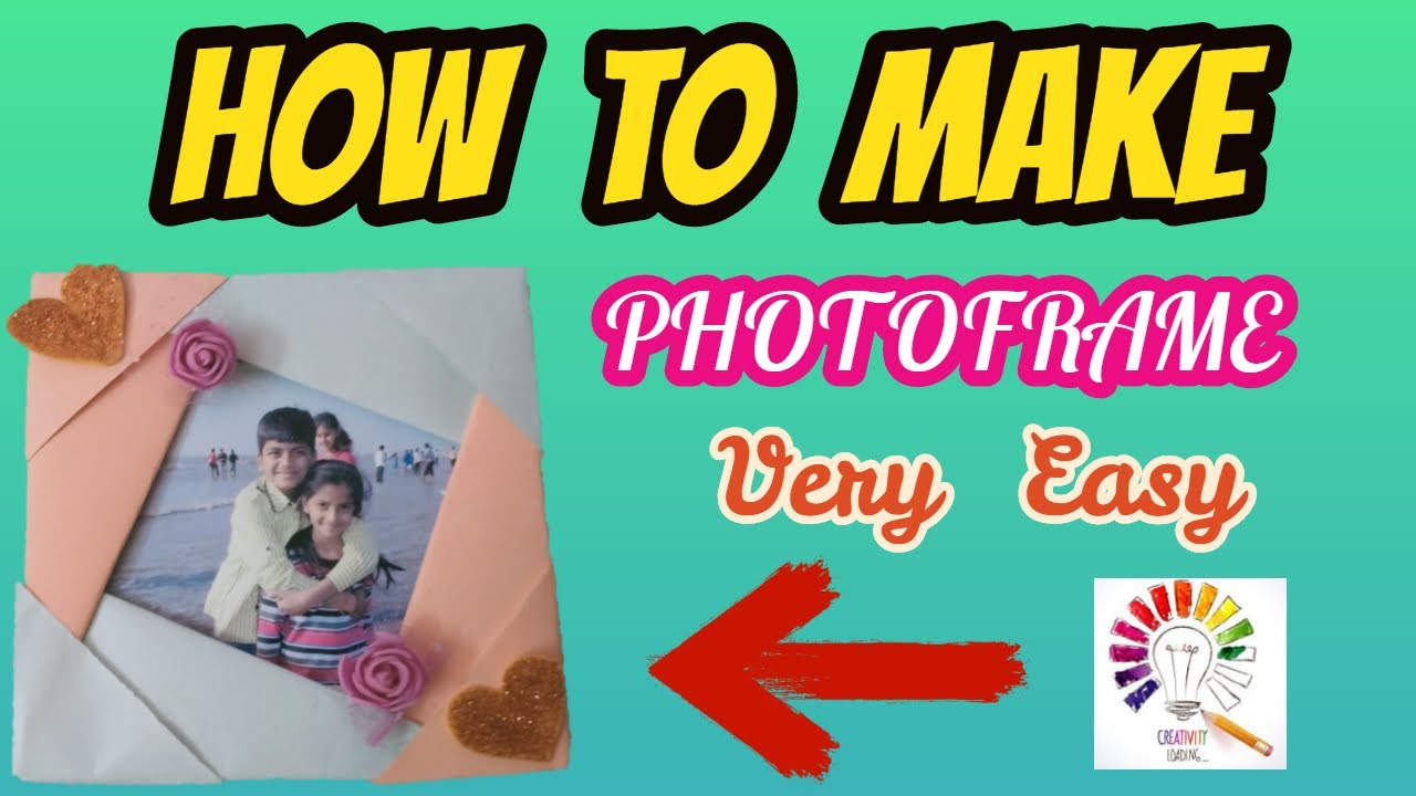 How to make Photoframe with paper DIY || Very Easy || In Lockdown || Creativity With AJ || - YouTube