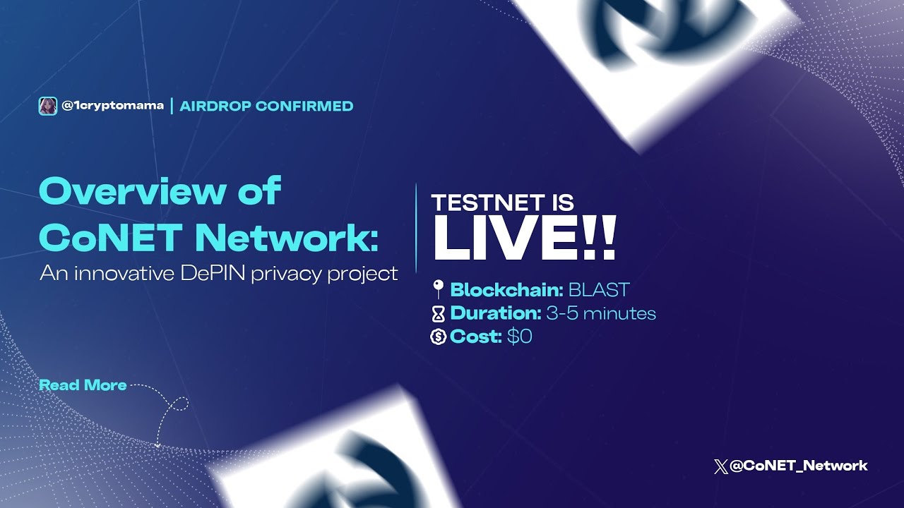 CoNET_Network TESTNET IS LIVE 𝙅𝙪𝙨𝙩 2 𝙨𝙩𝙚𝙥𝙨 𝙣𝙚𝙚𝙙𝙚𝙙Blockchain: BLAST ...