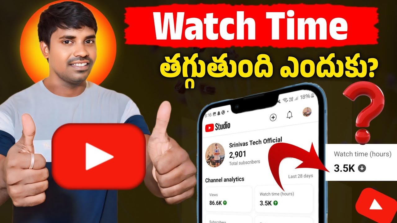 Watch Time ఏందుకు తగ్గుతుంది | Why Watch Time Decrease in YouTube 2024 | Watch Time Down Problem ...
