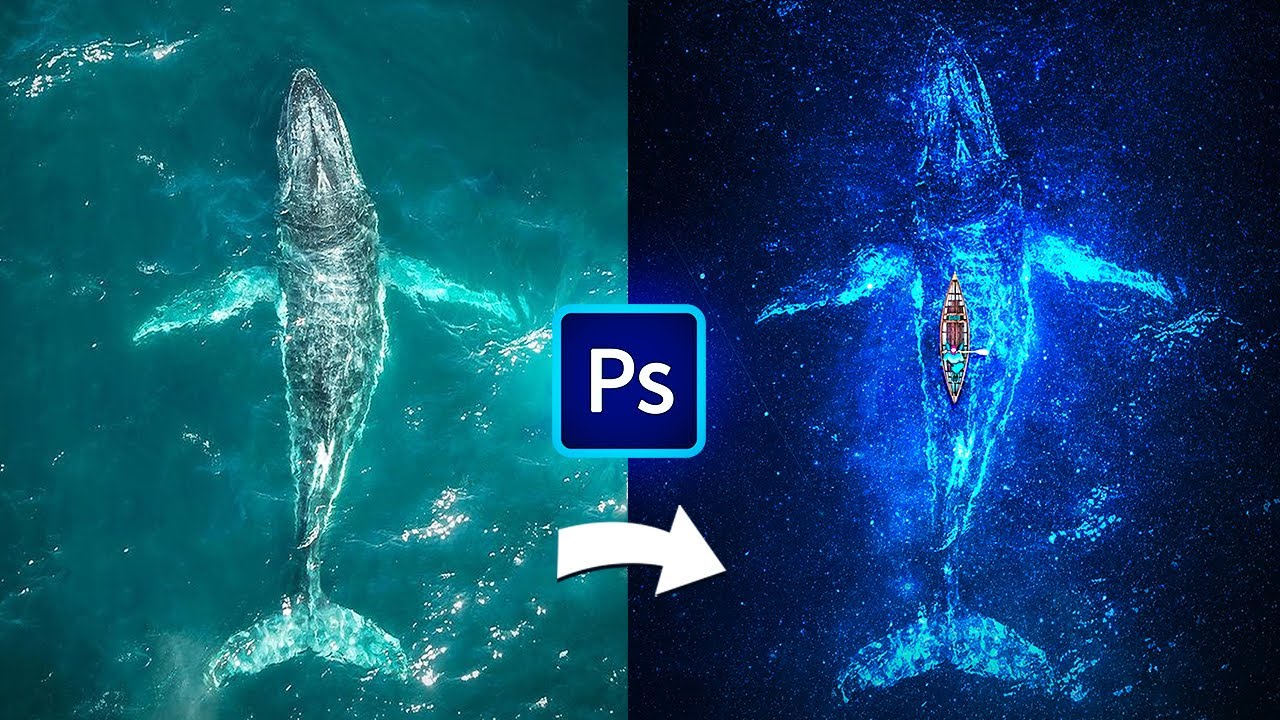 Night at the ocean - EASY Photo manipulation tutorial - YouTube