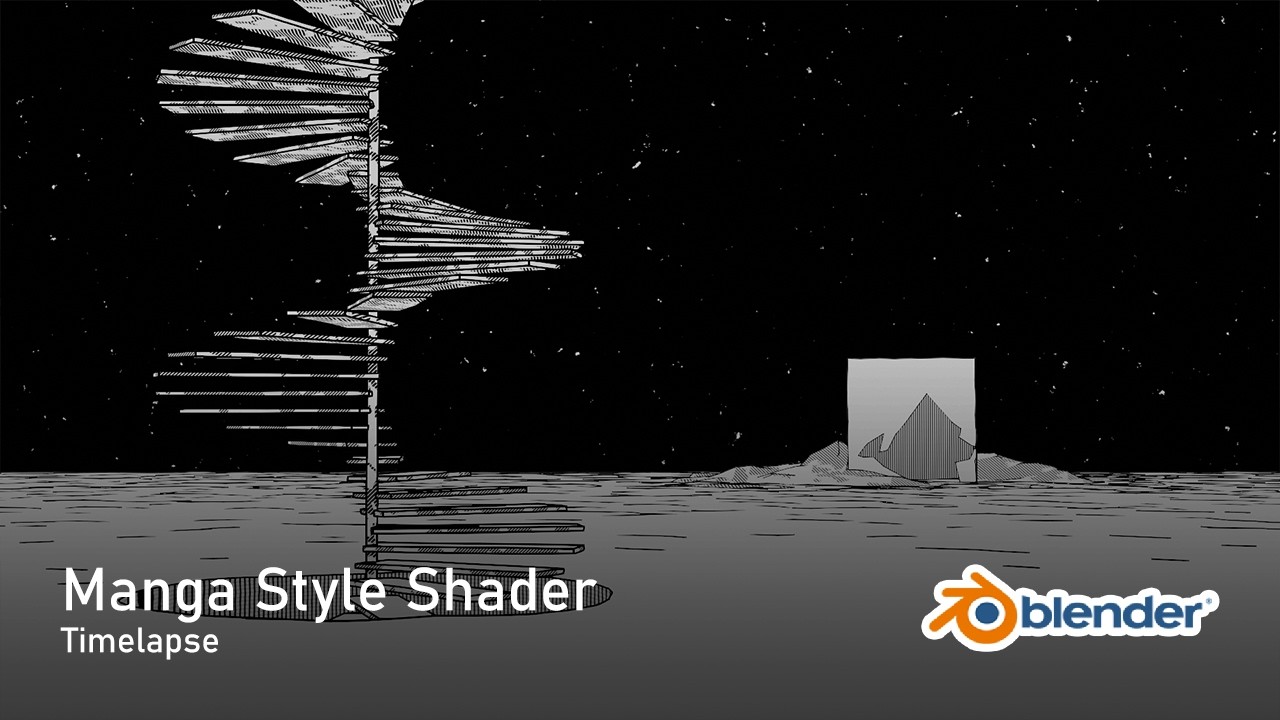 Making Manga Style Scene in Blender Timelapse - YouTube