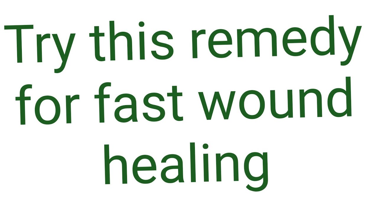 How to cure wounds without infection. - YouTube