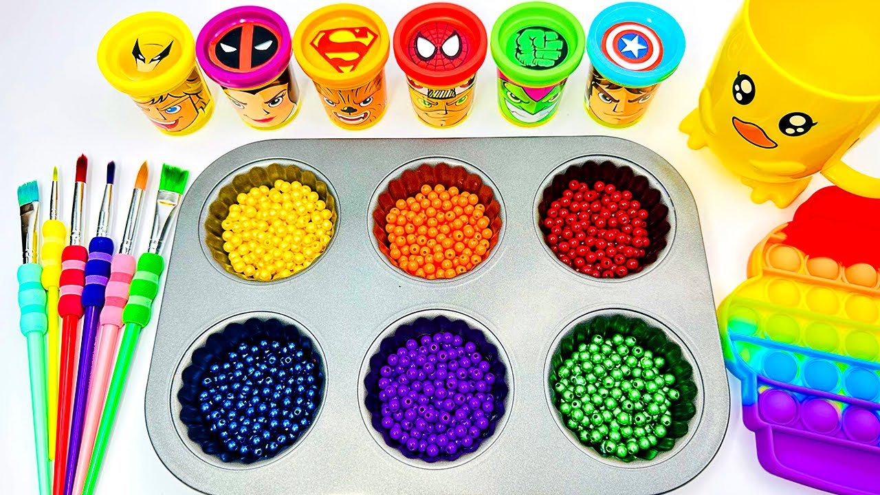 Satisfying Video l How to make Rainbow Toenail Cake WITH Kinetic Sand ...