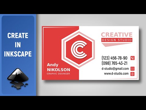Made with Inkscape (Speed Art): Design Business Card for Design Studio ...