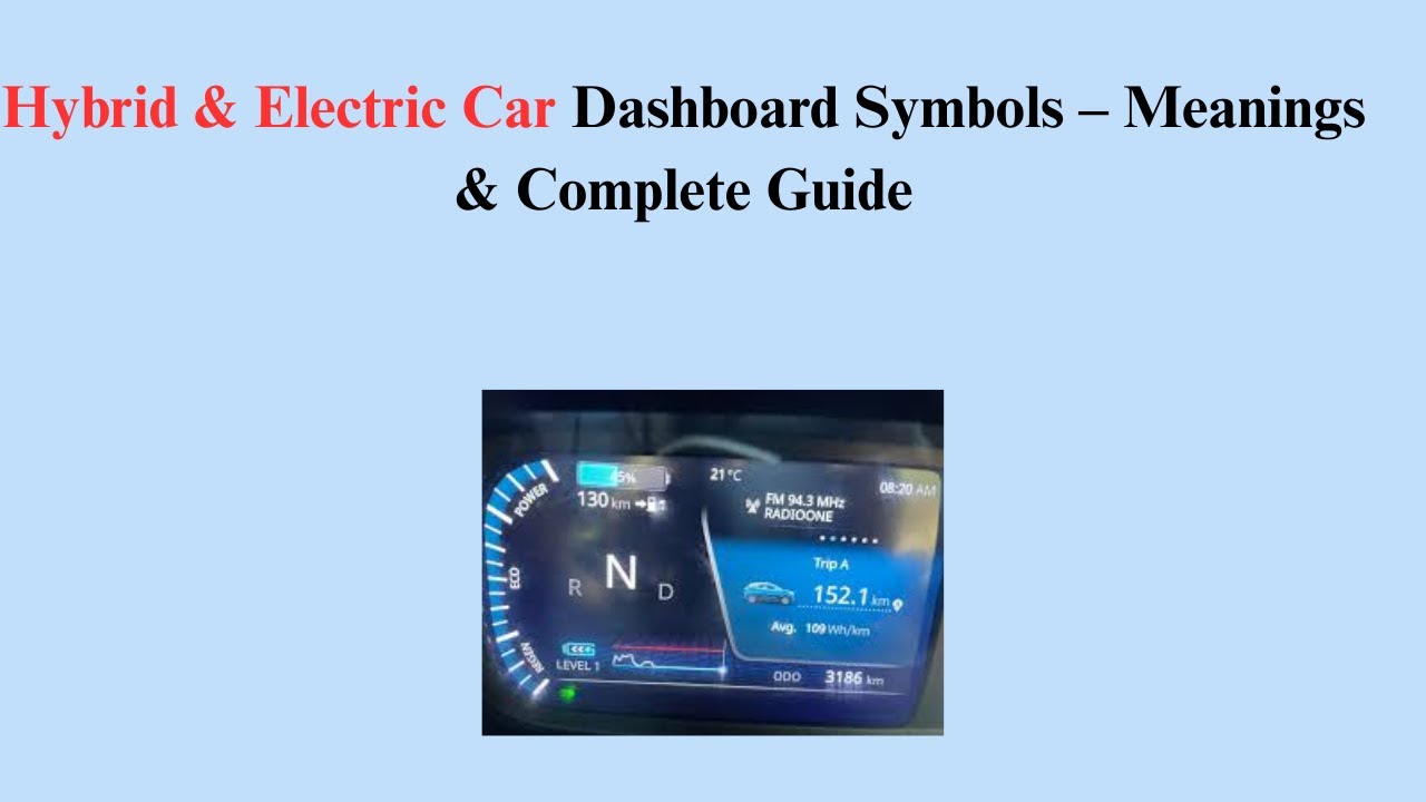 Hybrid & Electric Car Dashboard Symbols – Meanings & Complete Guide ...