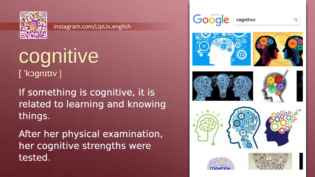 Cognitive : C1 level english vocabulary lesson, www.LipLix.com - YouTube