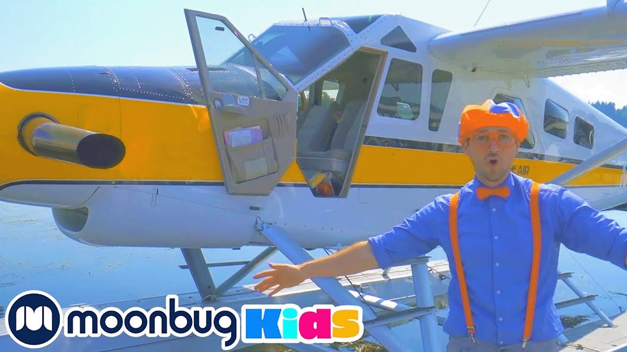 Blippi Explores a Seaplane | Blippi | Kids Songs | Moonbug Kids - YouTube