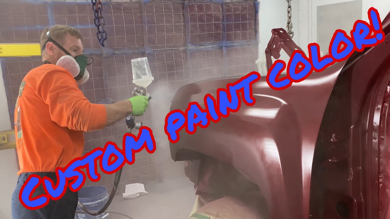 Spraying Custom Paint On The Chevy Silverado Pickup Truck Build! - YouTube