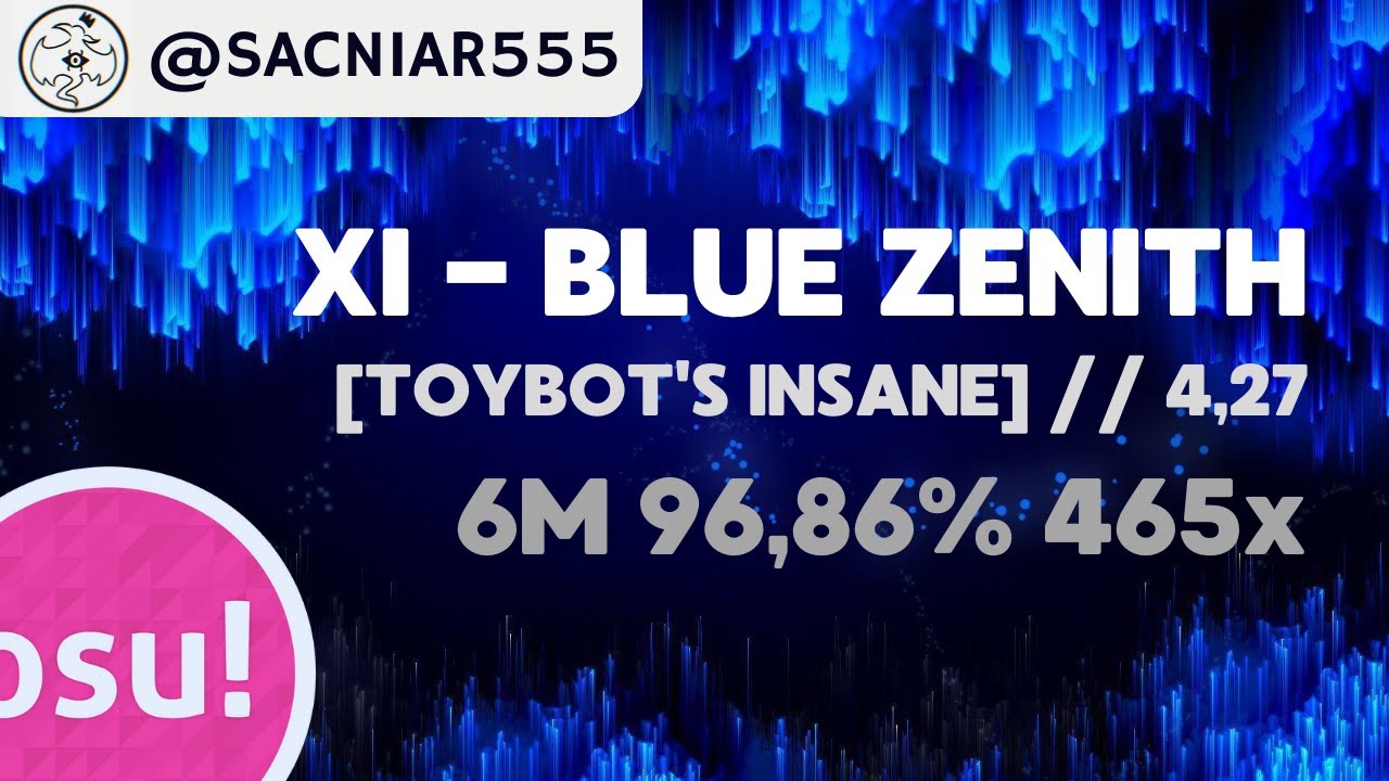 Xi - Blue zenith 4,27 6M 465x 96,86% | Yupi555 Osu! - YouTube