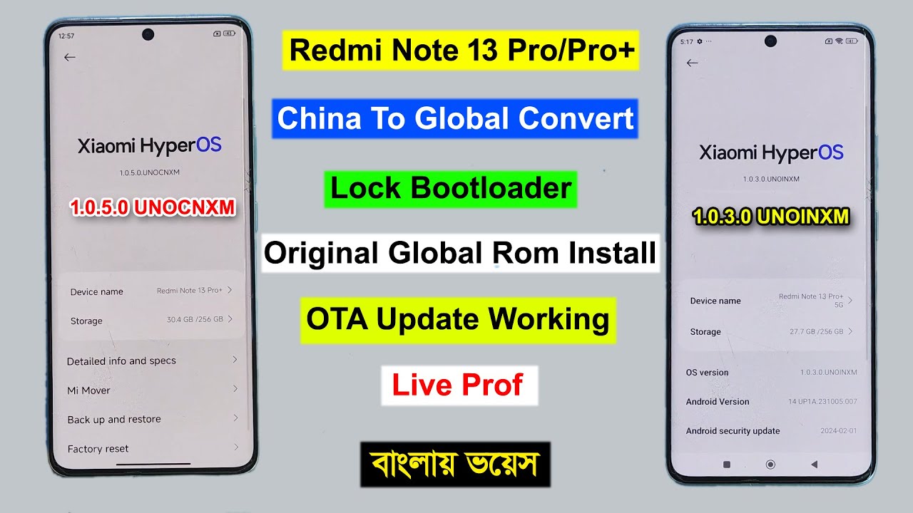 Redmi Note 13 Pro Plus (Zircon) China To Global Rom Convert | Install ...
