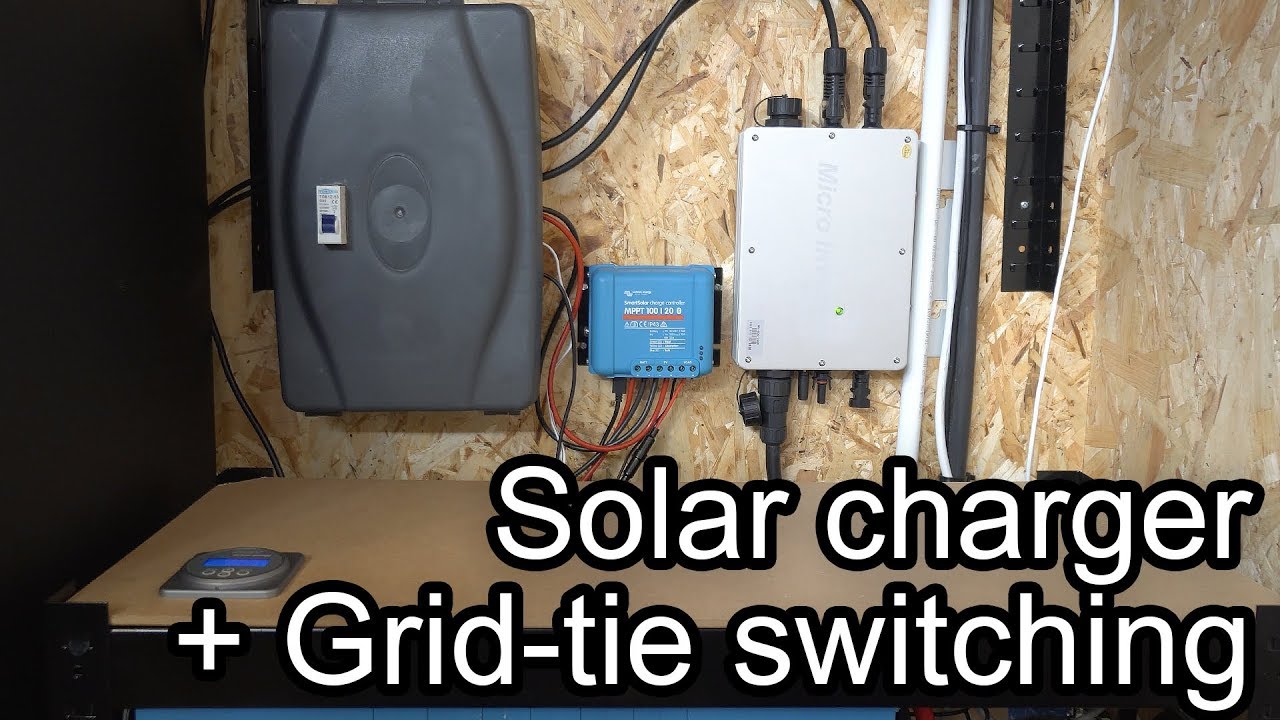 AUTO SWITCHING A SOLAR CHARGE CONTROLLER AND A GRID TIE INVERTER - YouTube