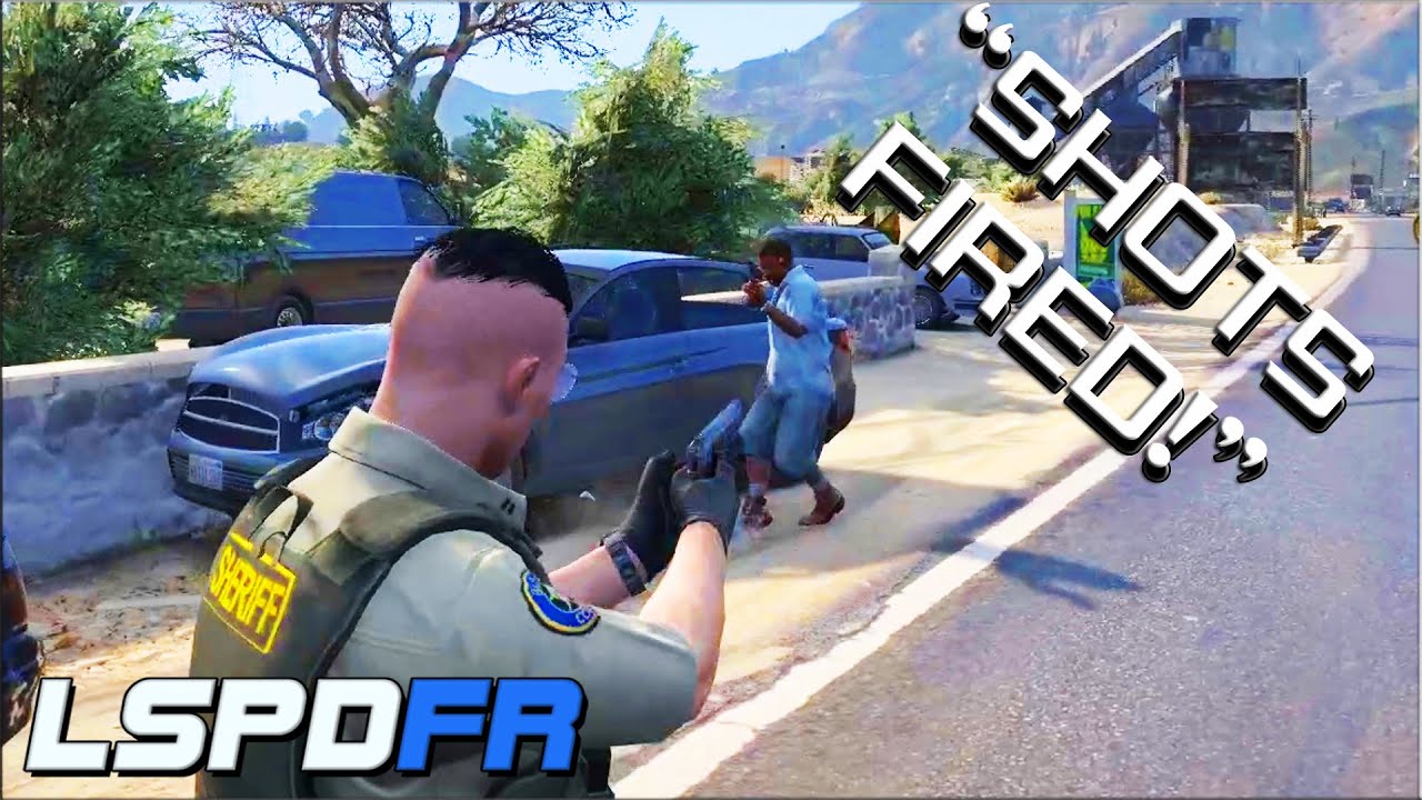 FELONY STOP LEADS TO SHOTS FIRED - LSPDFR - GTA V - YouTube