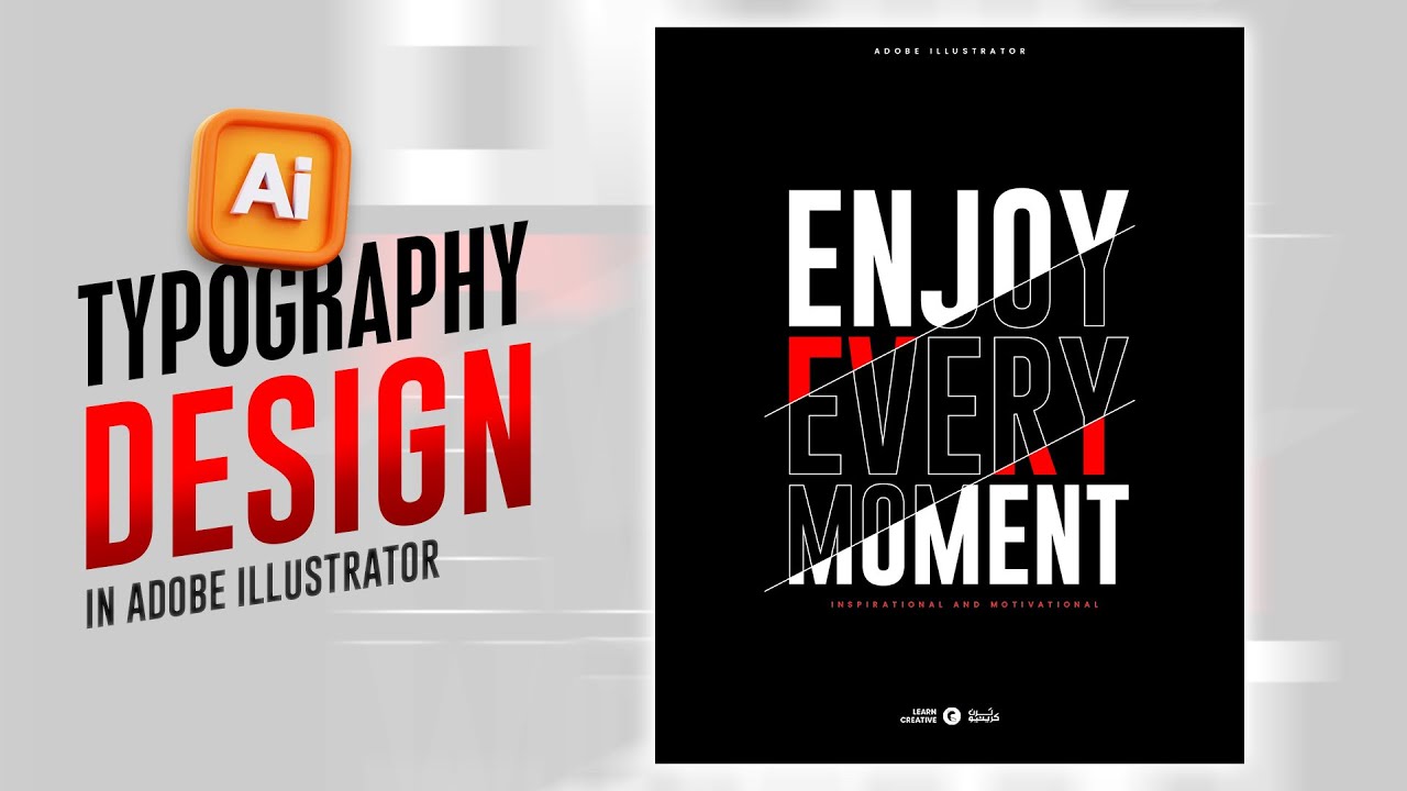 Simple and Creative Typography Design in Illustrator | Modern ...