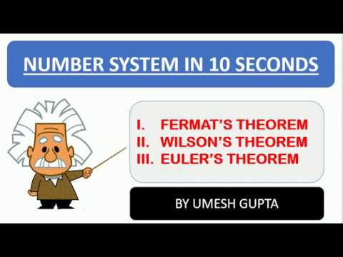 Wilson's Theorem | Euler's Theorem | Fermat's Theorem - YouTube