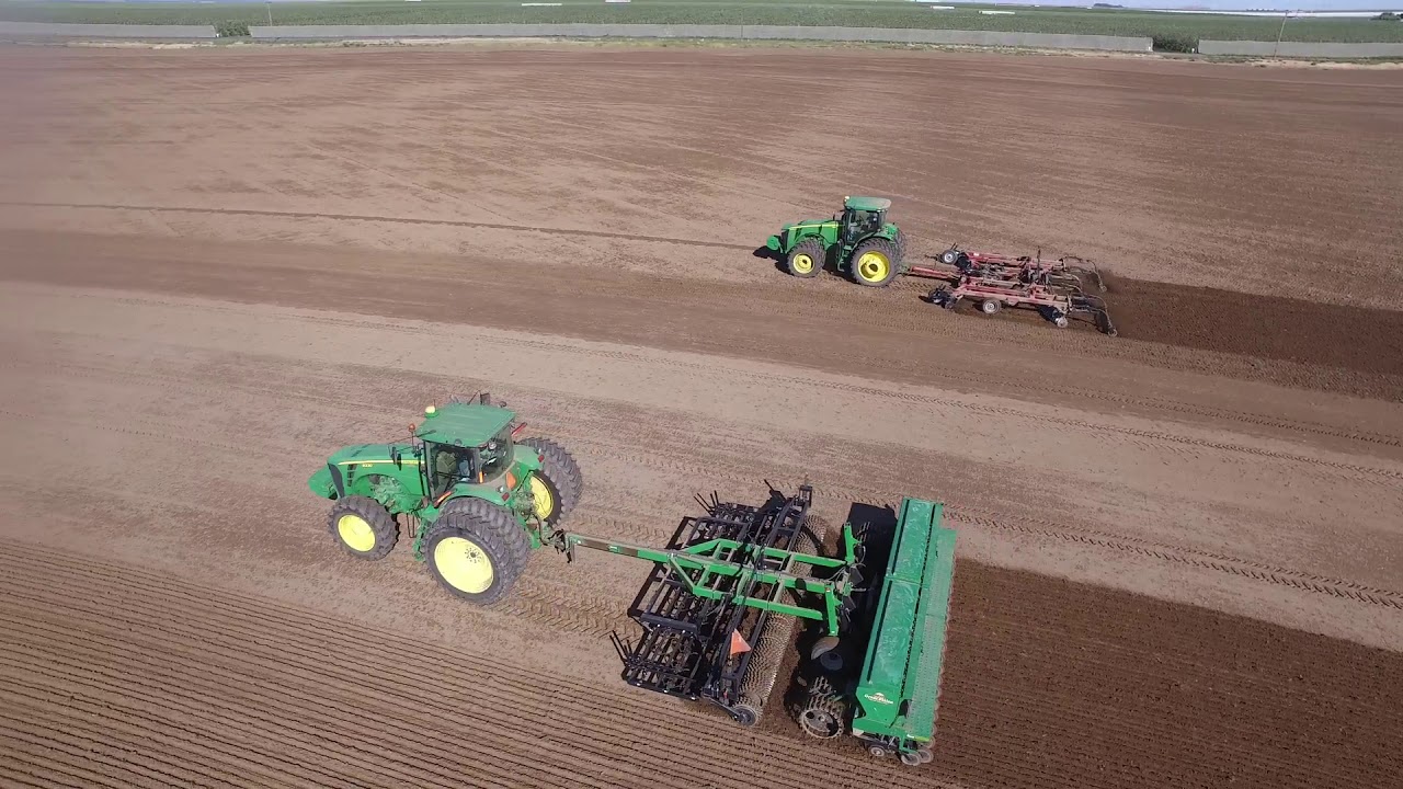 Planting and Swathing on a Hay Farm - YouTube