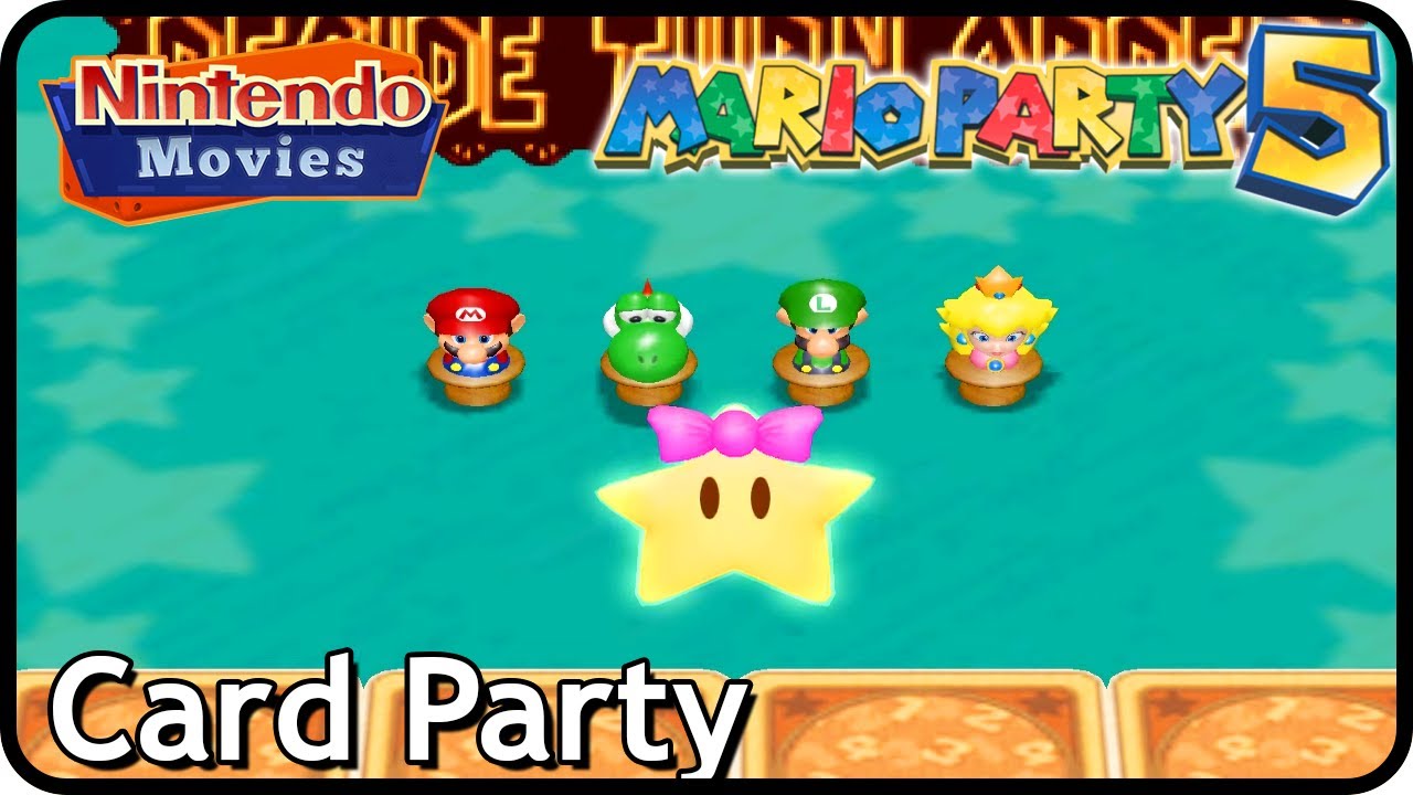 Mario Party 5 - Card Party (4 Players, Mario vs Yoshi vs Luigi vs Peach ...