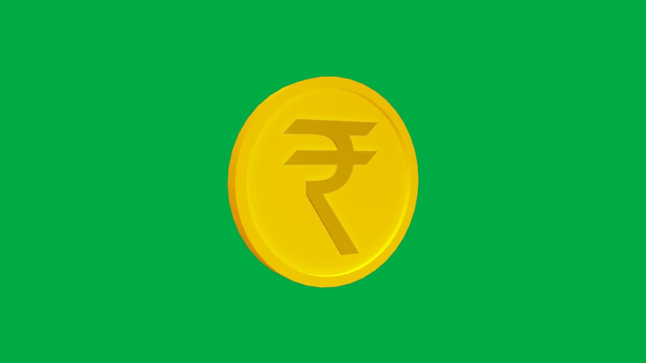 Coin Rupee Green Screen - YouTube