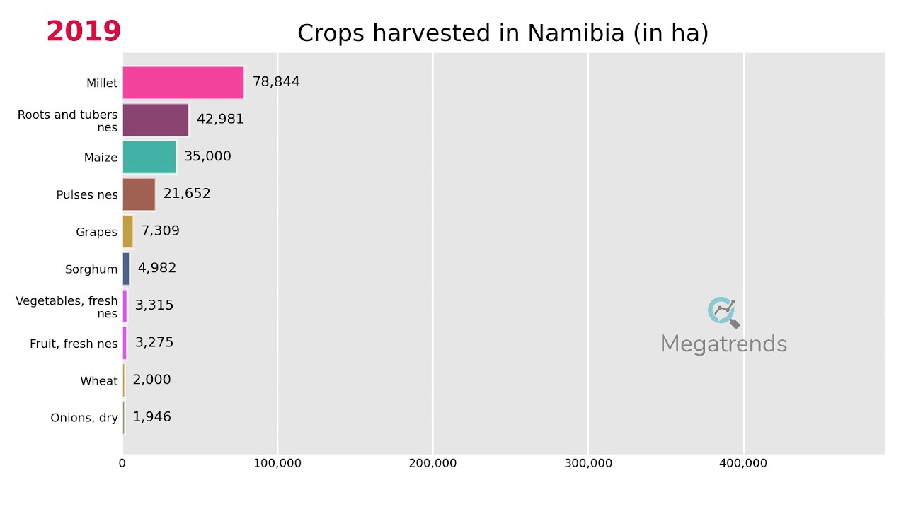 Top 10 Crops harvested in Namibia (1961 - 2019) - YouTube