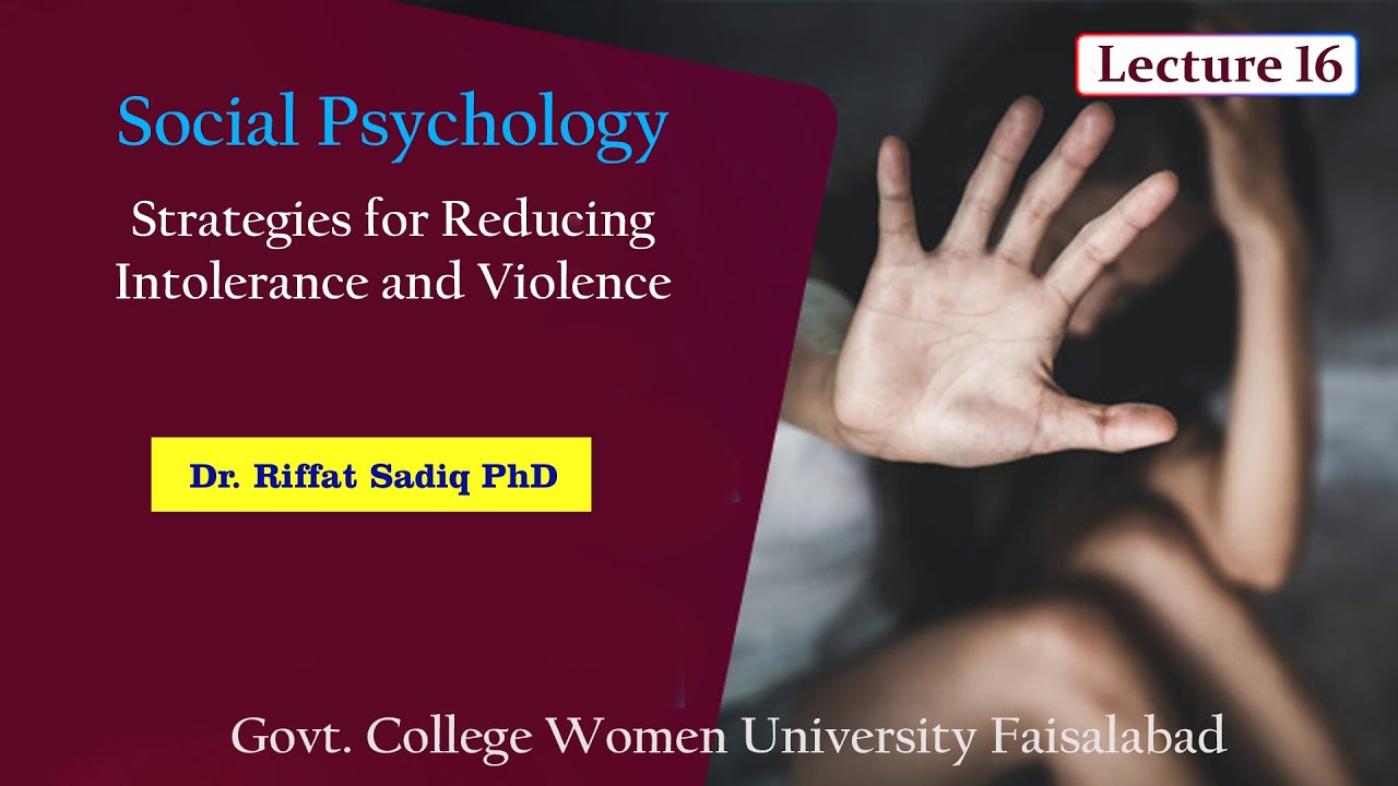 Strategies for Reducing Intolerance and Violence - Social Psychology ...