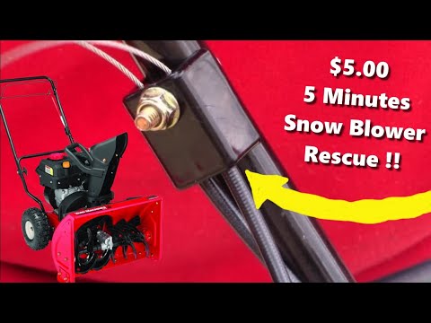 How To Repair A Yard Machine Snowblower Auger Clutcch Cable