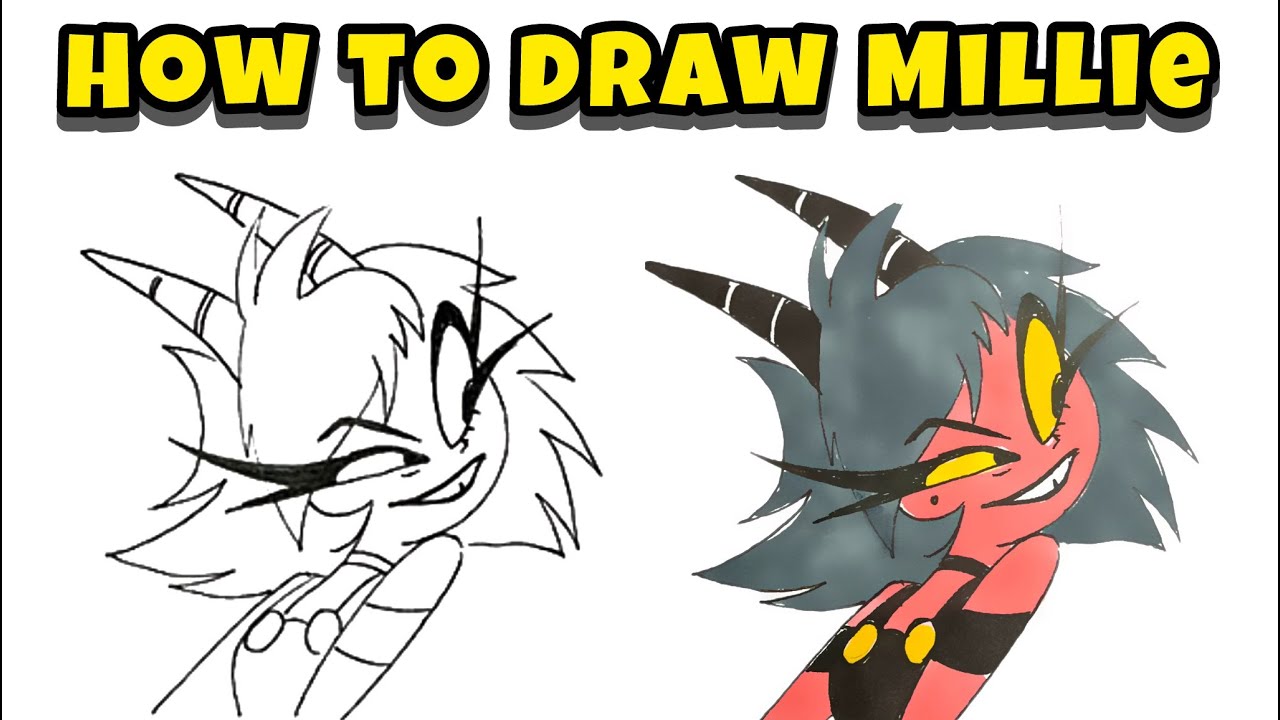 Tutorial: How to Draw Mildred 'Millie' Knolastname from Helluva Boss ...