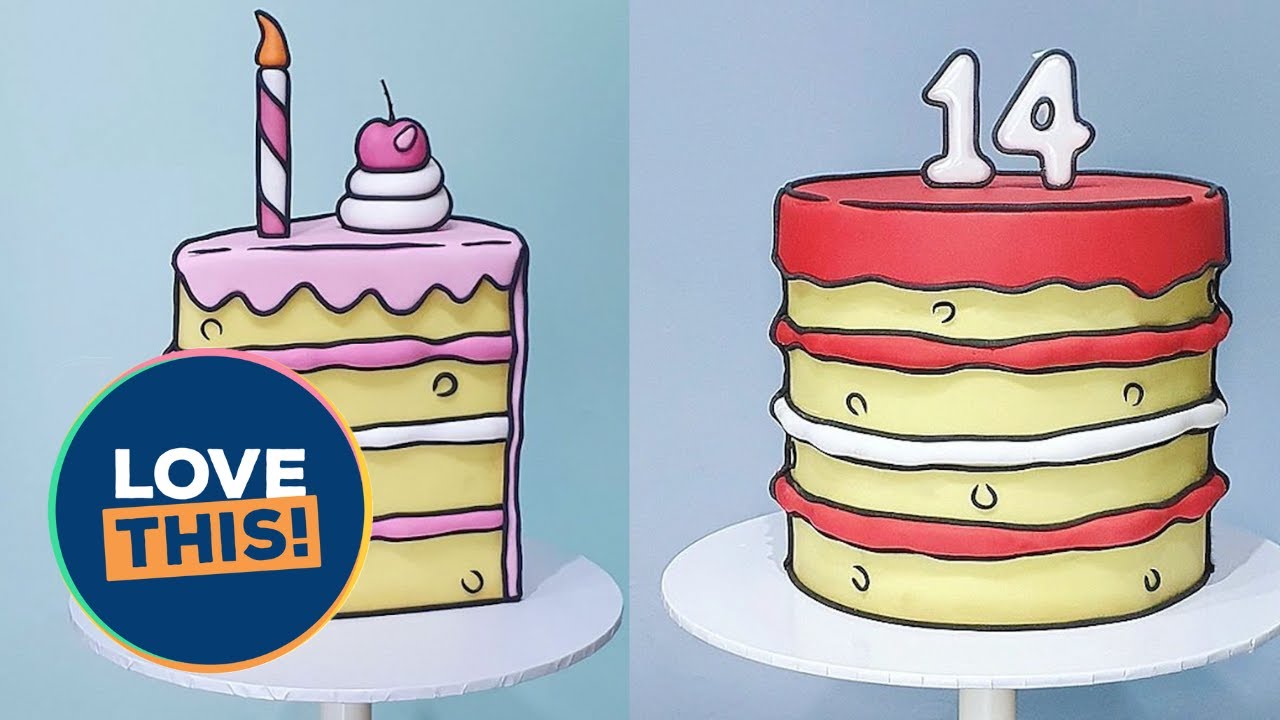 These 2D cakes look like they are straight out of a cartoon 🍰 | SWNS ...