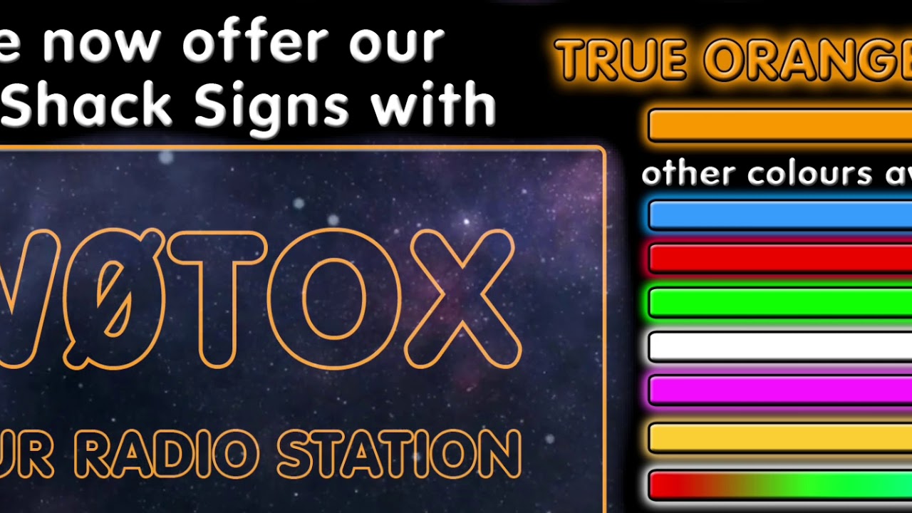 LED edge lit amateur radio shack signs - YouTube