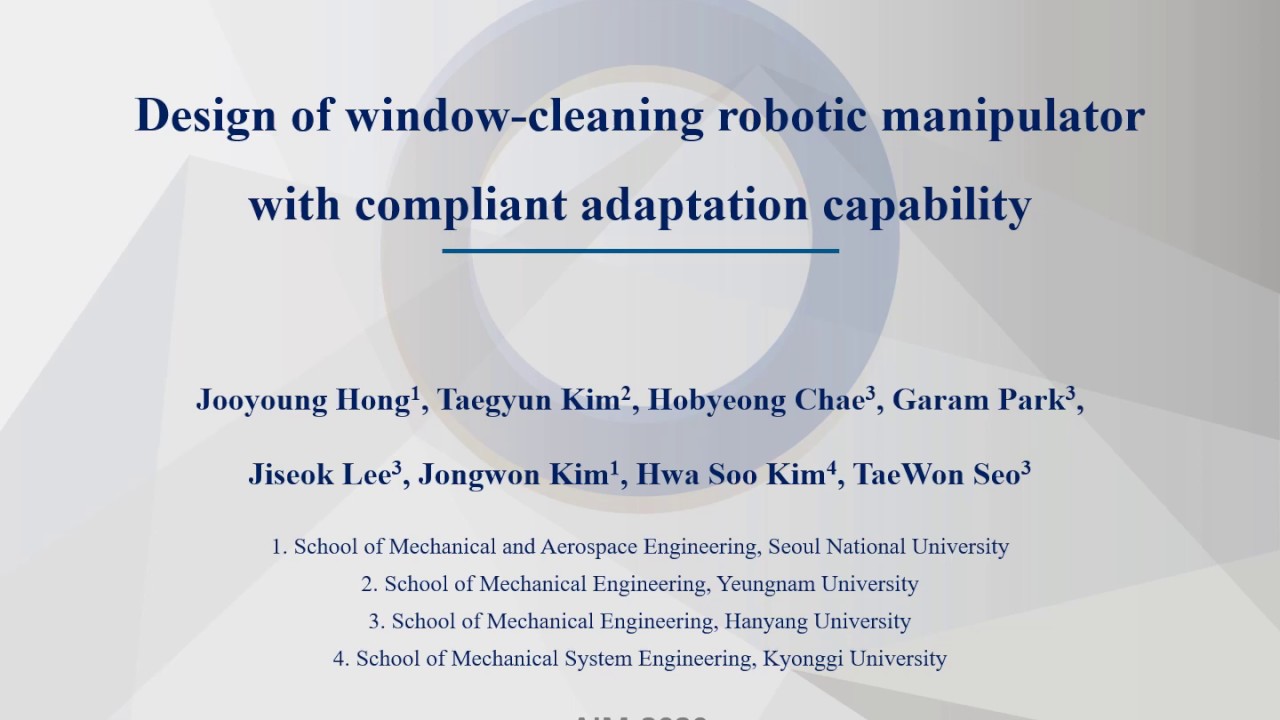 [AIM 2020] Design of window-robotic manipulator with compliant ...