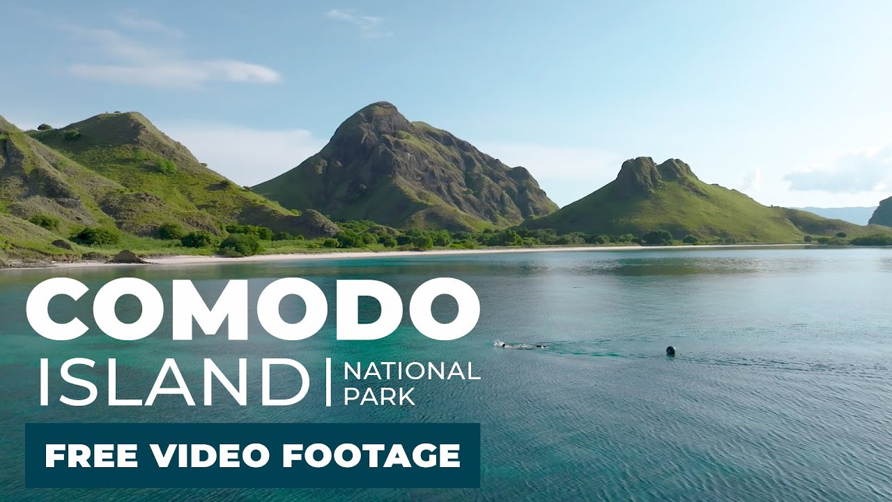 4K HDR // KOMODO NATIONAL PARK, INDONESIA 2022. DRONE AERIAL VIEW. FREE ...