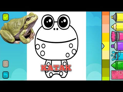 Belajar mewarnai hewan katak | Frog coloring - YouTube