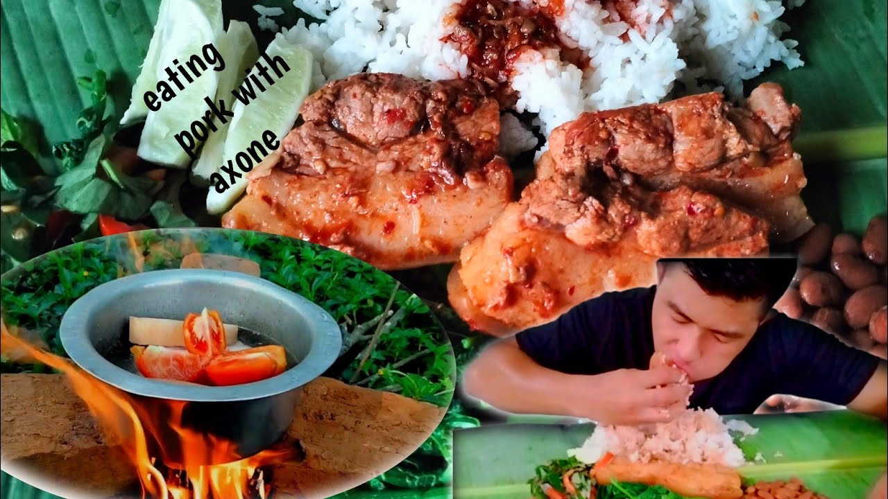 Pork Cook With Axone | Eating Pork With Axone - YouTube