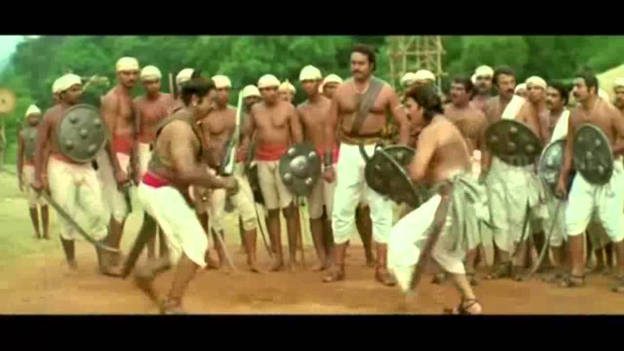Pazhashi Raja Fight seen Mammootty & Sharat Kumar - YouTube